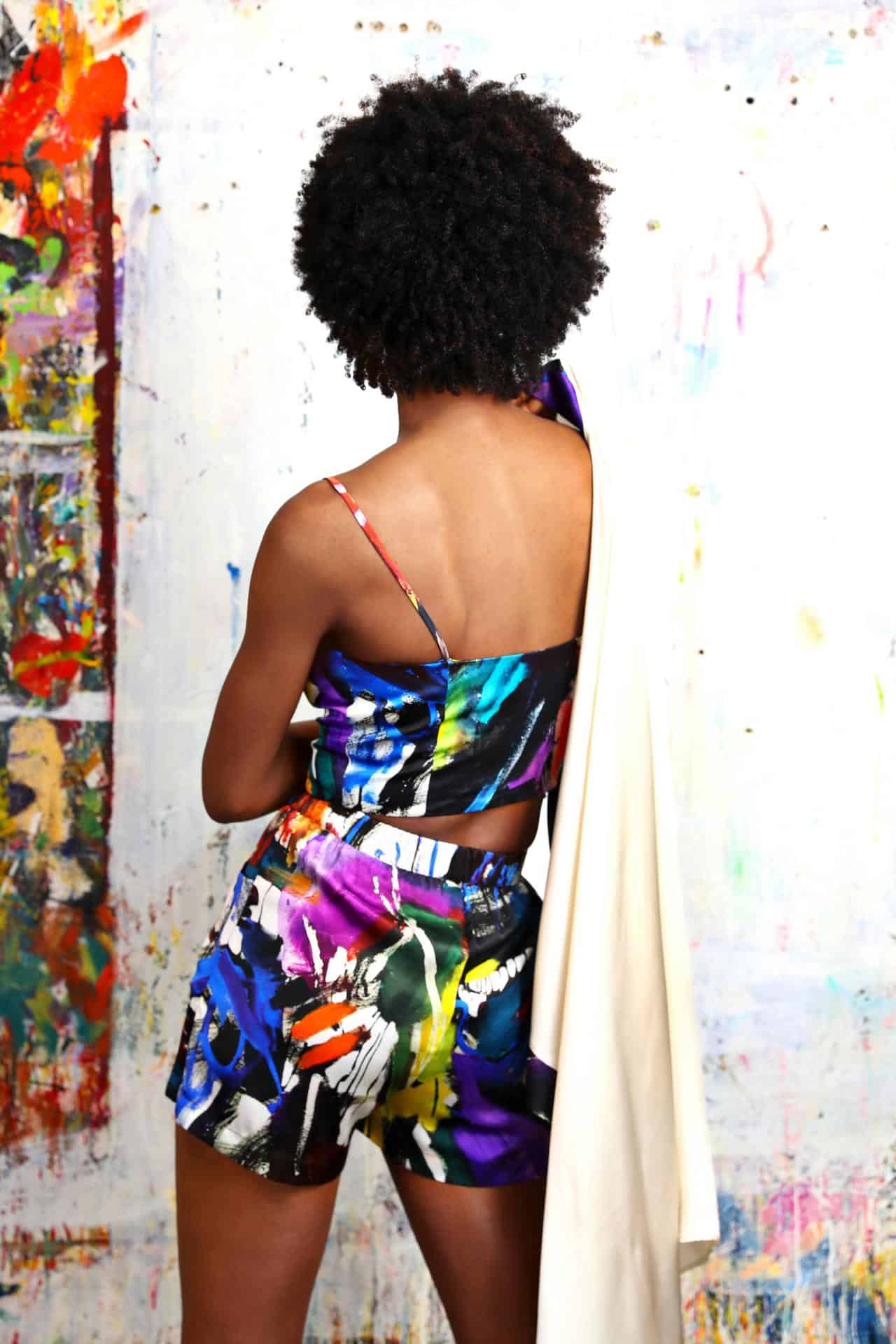 Silk Satin Angel Crop Top - Rahel Guiragossian